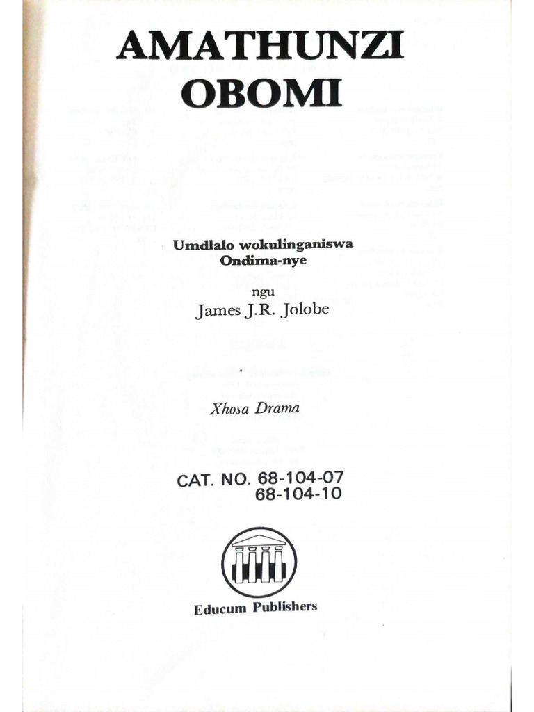Amathunzi Obomi Drama by JJR Jolobe - 1 | PDF