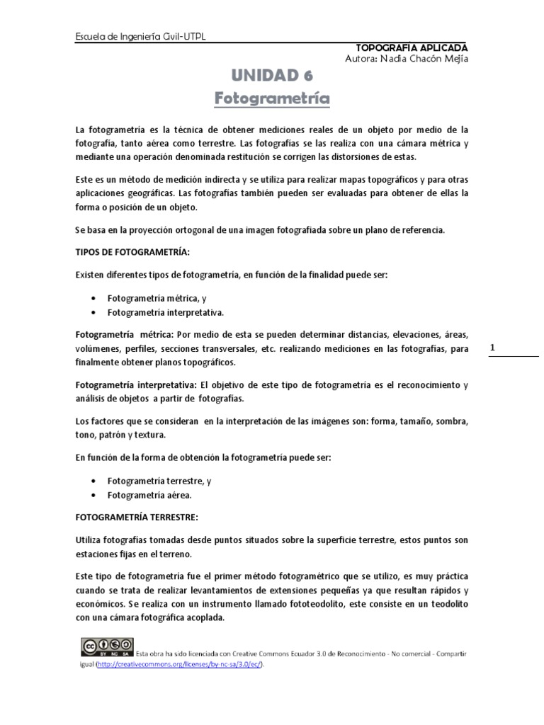 Unidad 6 Fotogrametria | PDF