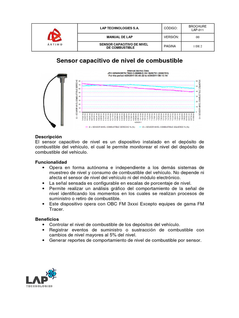Capacitive Fuel Level Sensor | PDF | Sensor