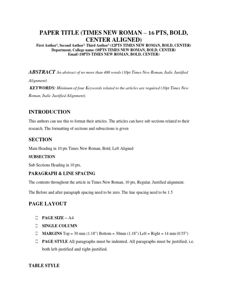 Manuscript Format New | PDF | Times New Roman | Paragraph