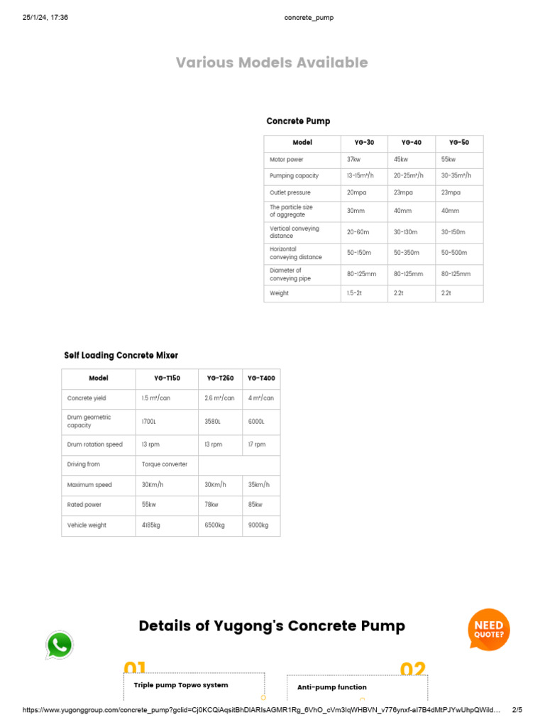Concrete Pump | PDF | Engineering | Machines