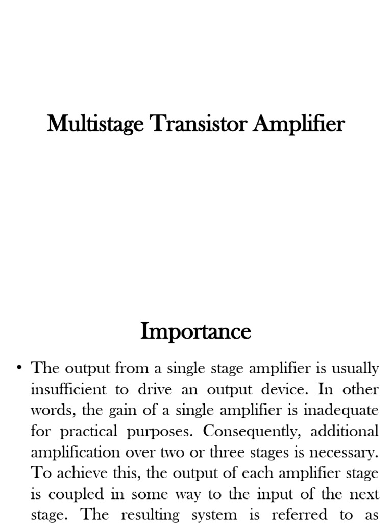 Multistage Transistor Amplifier (2) | PDF | Amplifier | Decibel