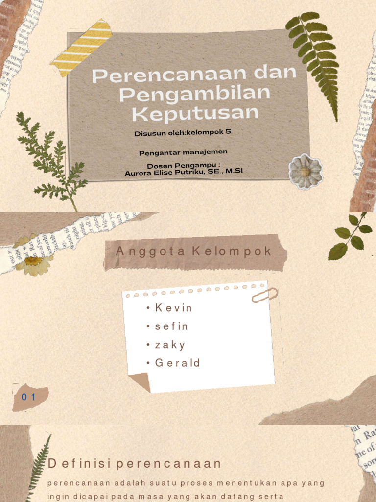 Fungsi Perencanaan Dan Pengambilan Keputusan | PDF