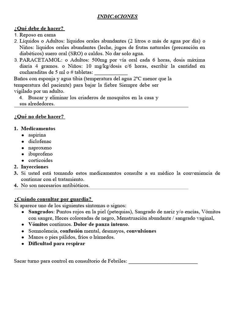 Indicaciones Sindr Febriles | PDF | Aspirina | Medicamentos con receta
