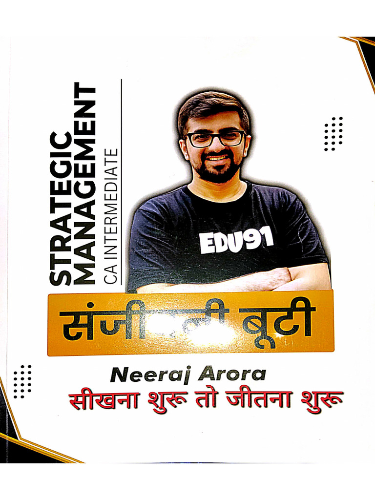 Neeraj Arora SM | PDF | Strategic Management | Economic Growth