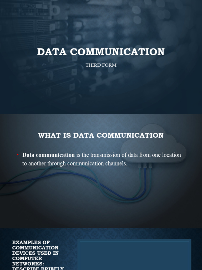 DATA COMMUNICATION Part 1 3rd Form | PDF