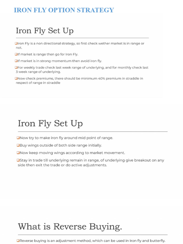 Iron Fly Option Strategy | PDF