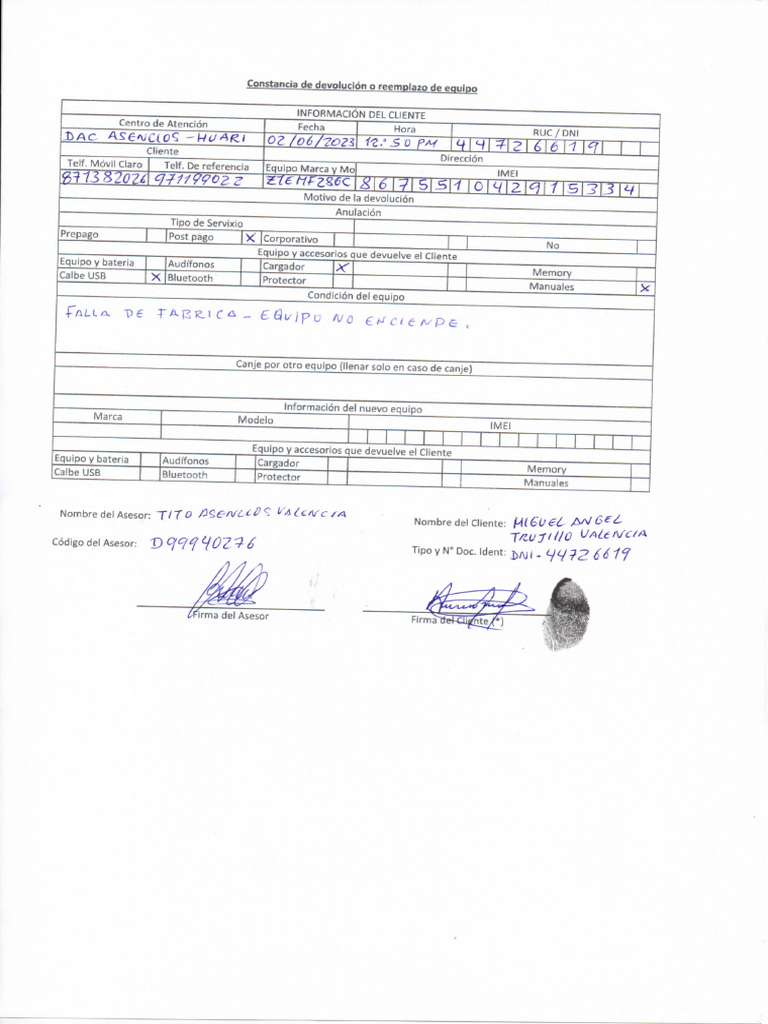 Constancia De Debolucion Pdf