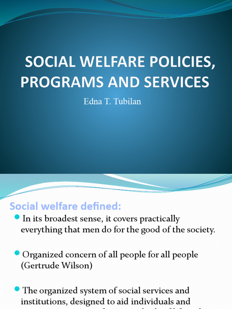 The Philippine Social Welfare | PDF | Poverty | Poverty & Homelessness