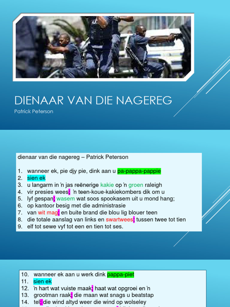Dienaar Van Die Nagereg EF | PDF