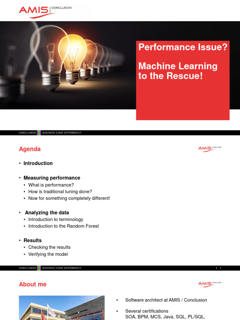 Performance Issue - Machine Learning To The Rescue Maarten Smeets | PDF ...