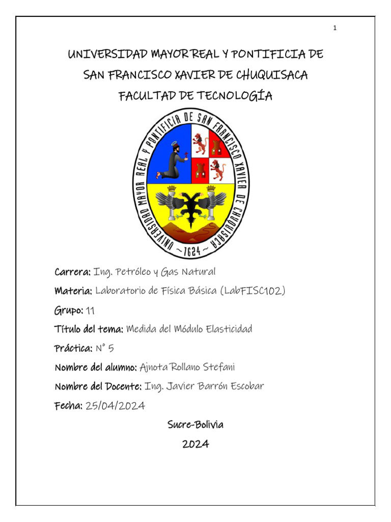 Labfisica 102 Informe 5 Pdf Deformación Ingeniería El Módulo De