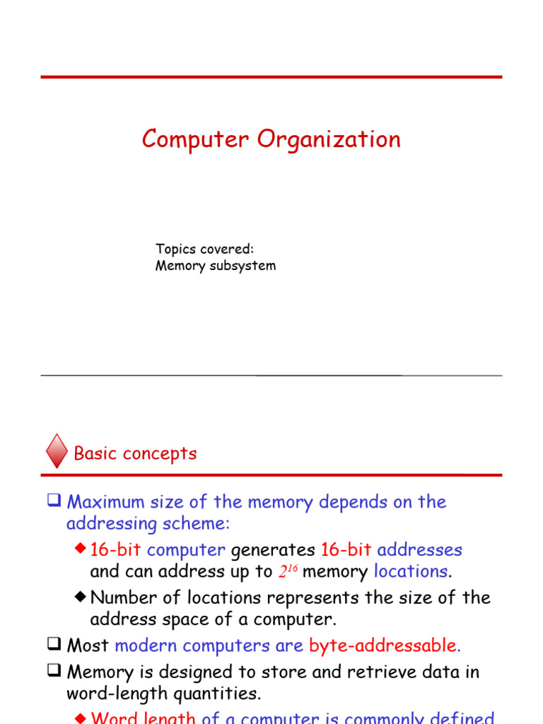 Abdelwahab Alsammak Lecture 9 Memory | PDF | Random Access Memory | Read Only Memory