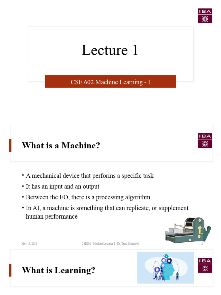 ML 1 Lecture 1 | PDF | Machine Learning | Time Series ML 1 Lecture 1 | PDF | Machine Learning | Time Series