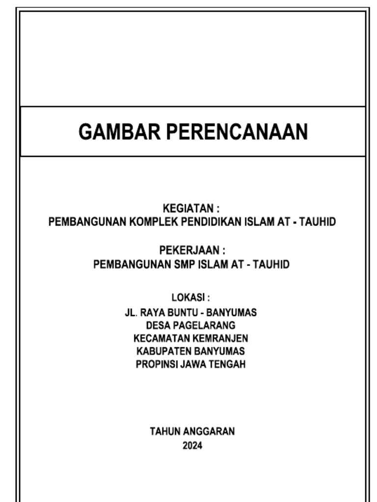 PDF Rab Dab Gambar Site Plan Komplek at Tauhid | PDF