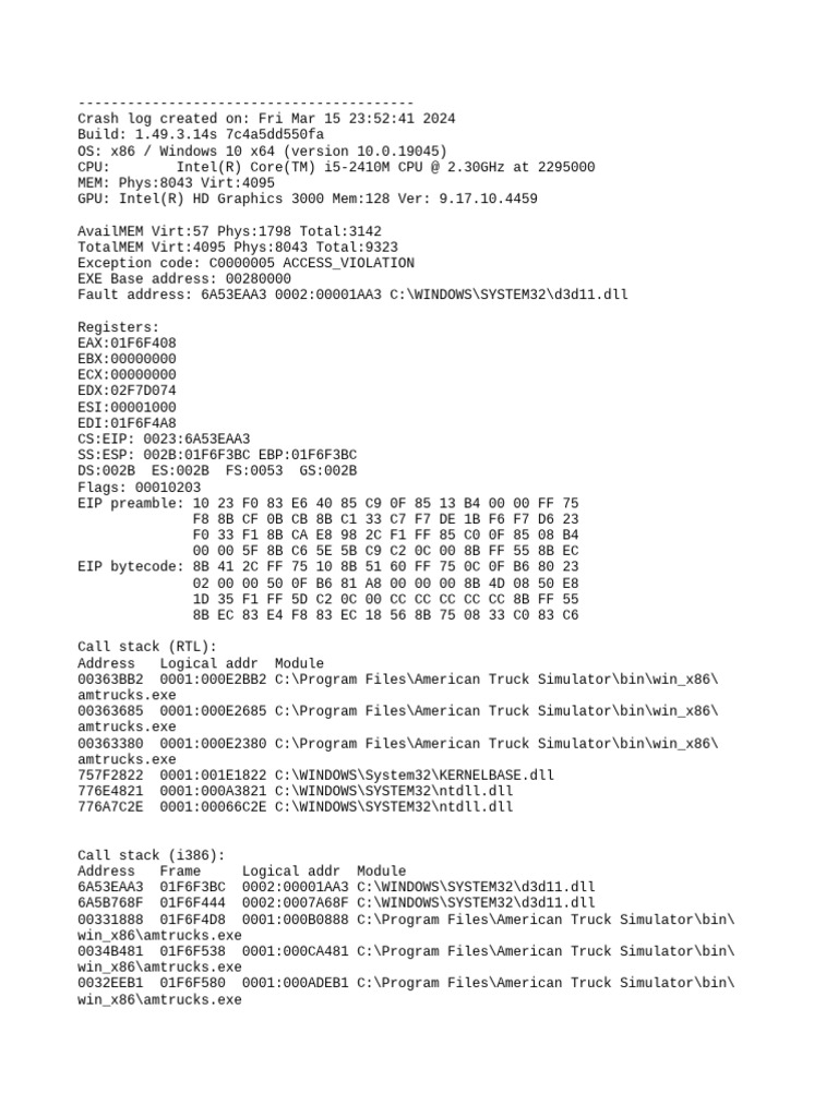 Game.crash | PDF | Computer Architecture | Microsoft Software
