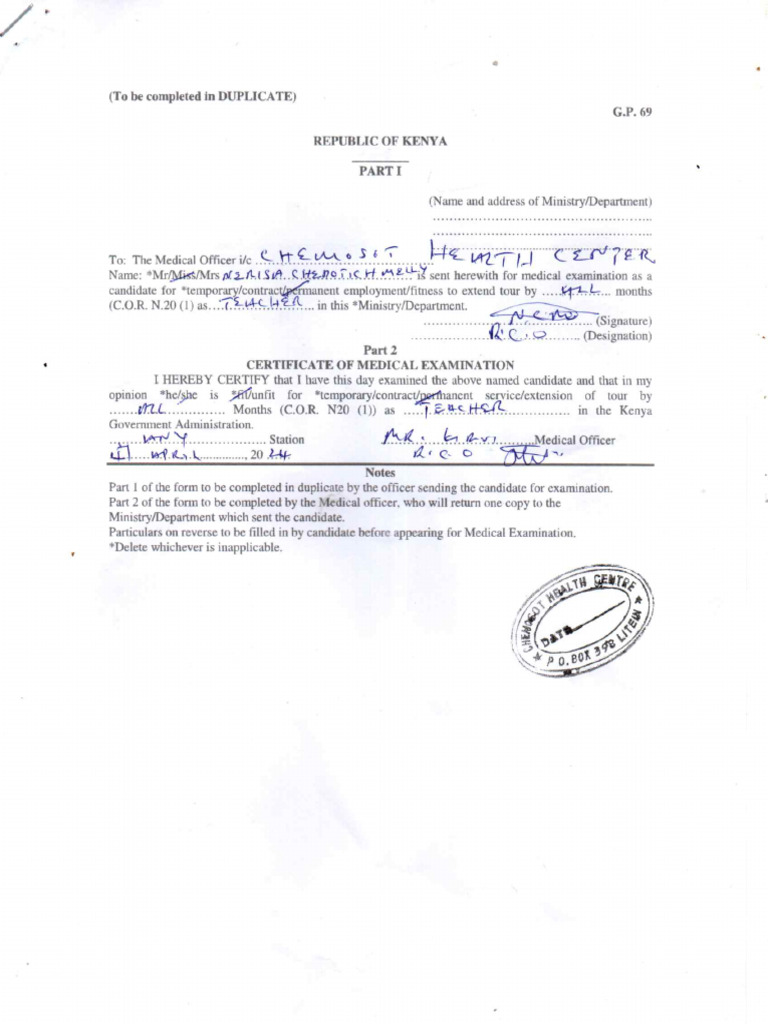 Medical Form | PDF