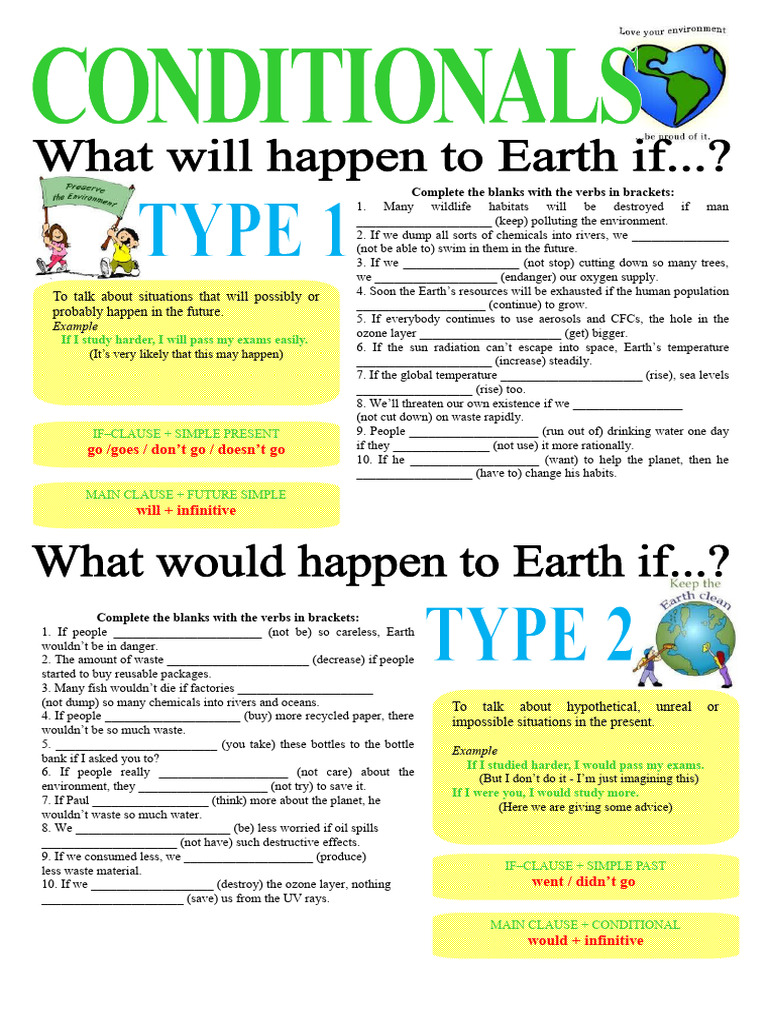 Conditionals Type 1-2-11660 | PDF | Waste | Natural Environment