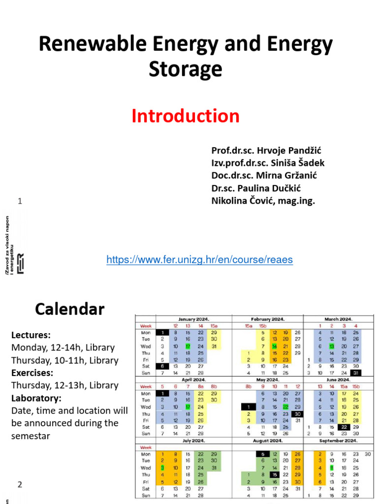 Renewable Energy Course Overview | PDF | Energy Storage | Renewable Energy