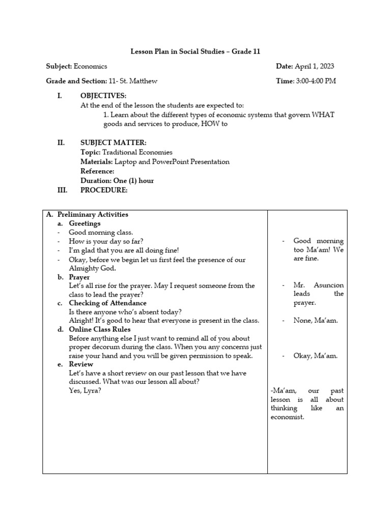 Lesson Plan in Social Studie4 | PDF | Hunting | Inuit