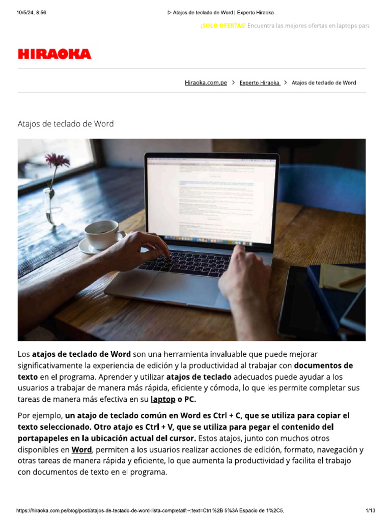 Teclas Rápidas Hiraoka | PDF