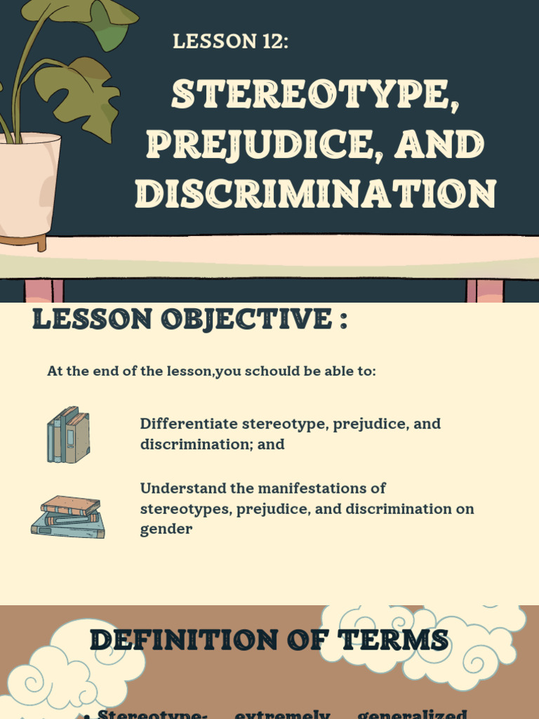 Stereotype, Prejudice and Discrimination | PDF | Discrimination | Prejudices