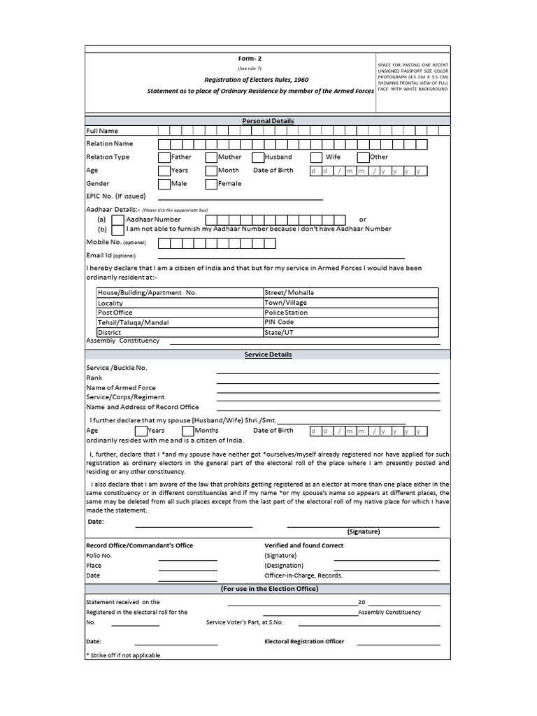 Form 2 | Download Free PDF | Government And Personhood | Government