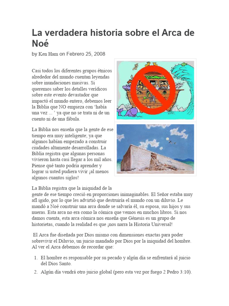 LA VERDADERA HISTORIA SOBRE EL ARCA DE NOÉ | PDF