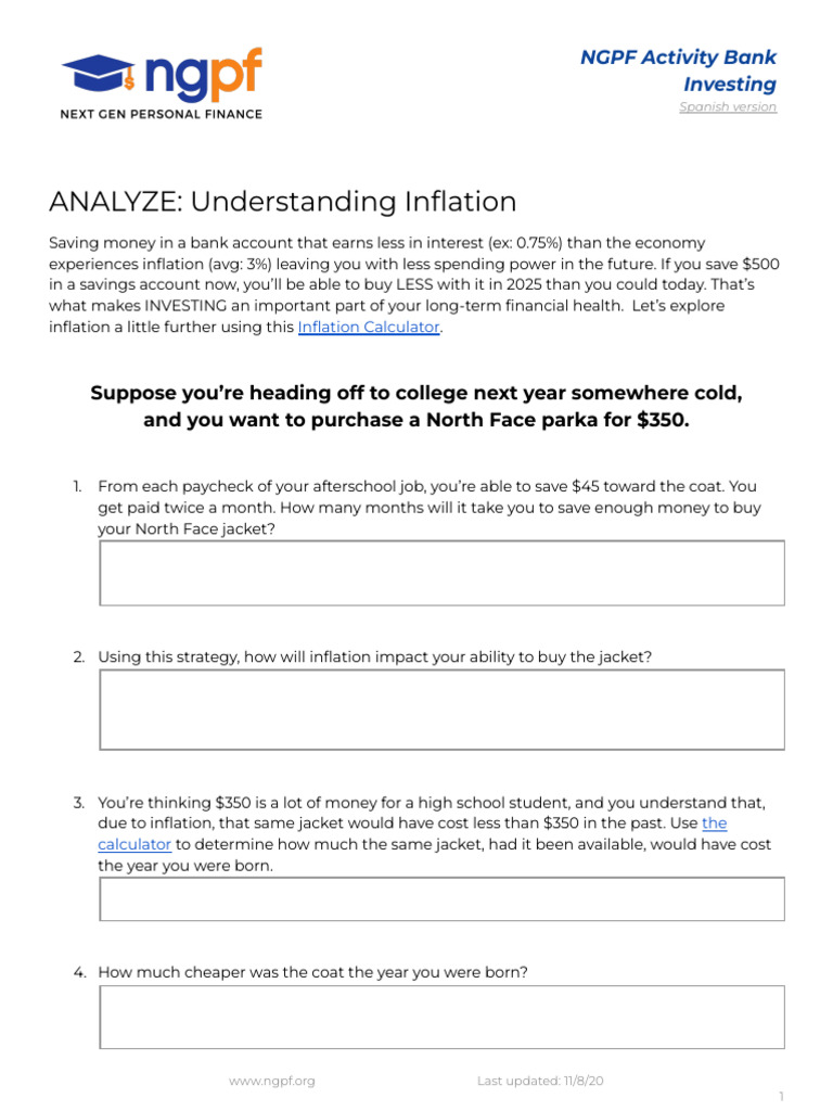 ANALYZE - Understanding Inflation | PDF | Inflation | Interest
