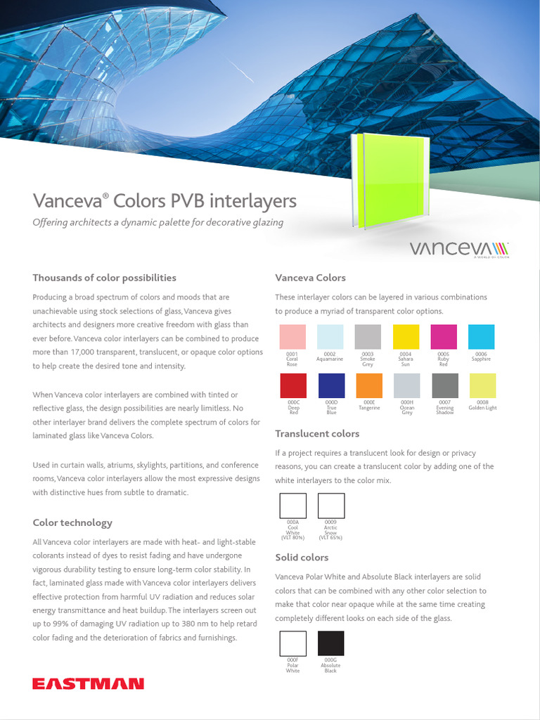 Ai-Arch-6220 Vanceva Product Bulletin | PDF | Color | Trademark