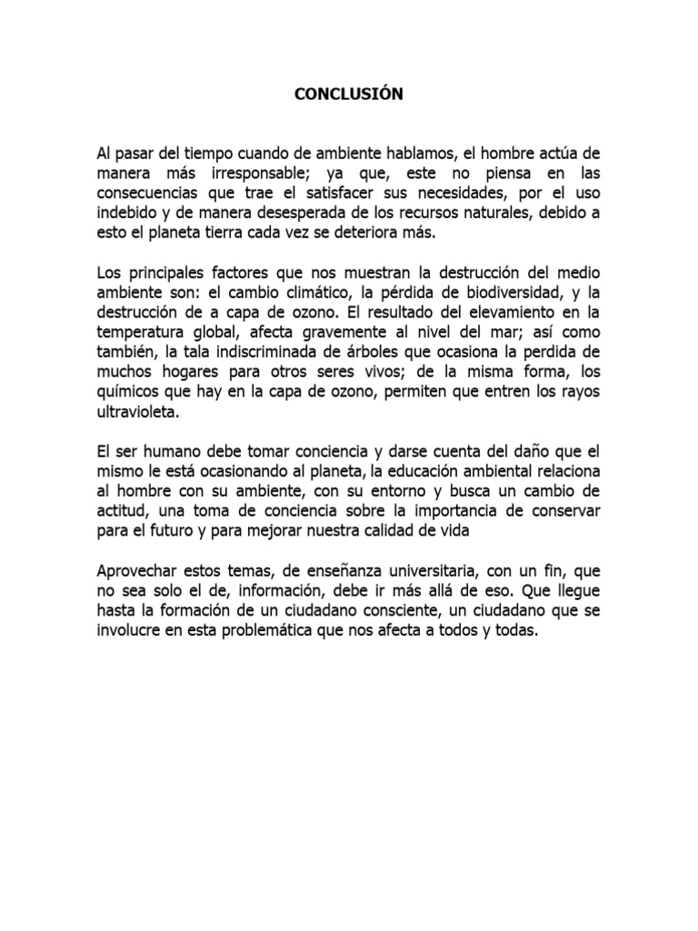 CONCLUSIÓN | PDF | Ciencia y matemática