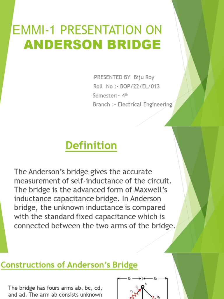 Anderson Bridge | PDF | Science & Mathematics | Technology & Engineering