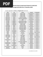 HDFC Regalia CC Lounge List | PDF | Airport Lounge | Banking Technology