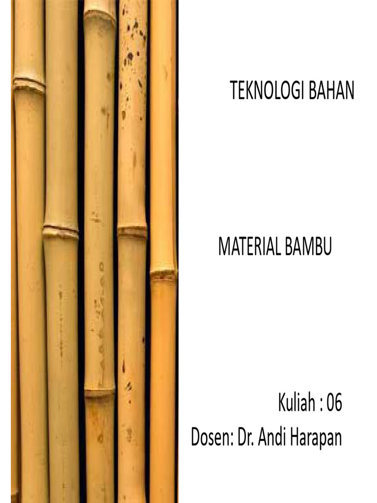Kuliah 06 Material Bambu | PDF