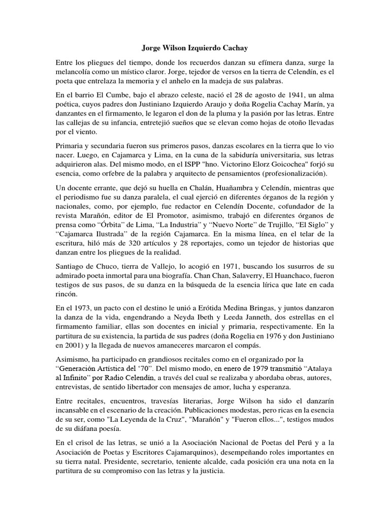 Jorge Wilson Izquierdo Cachay | PDF
