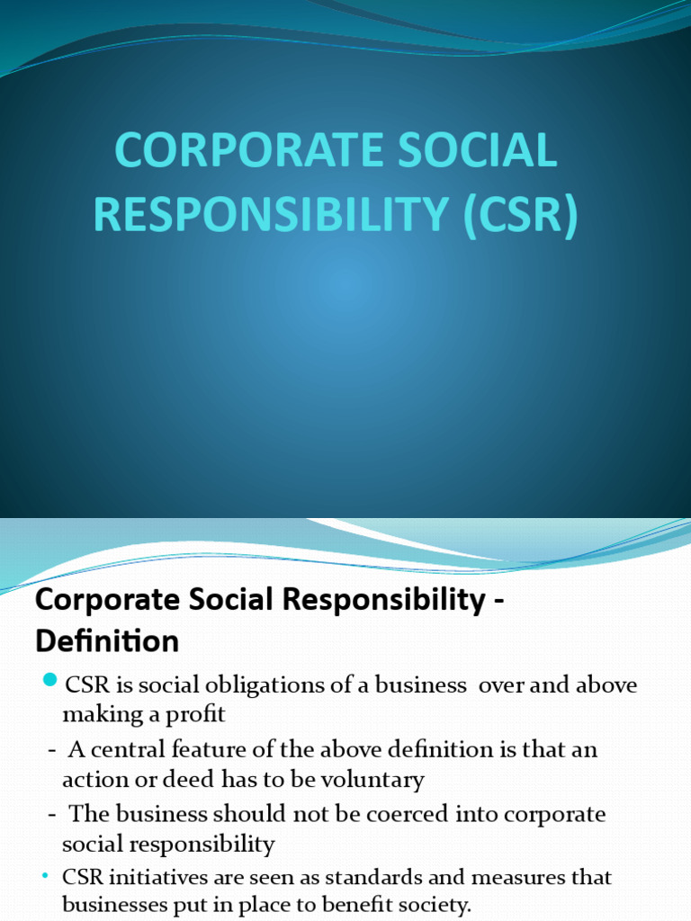 Understanding Corporate Social Responsibility | PDF | Corporate Social ...