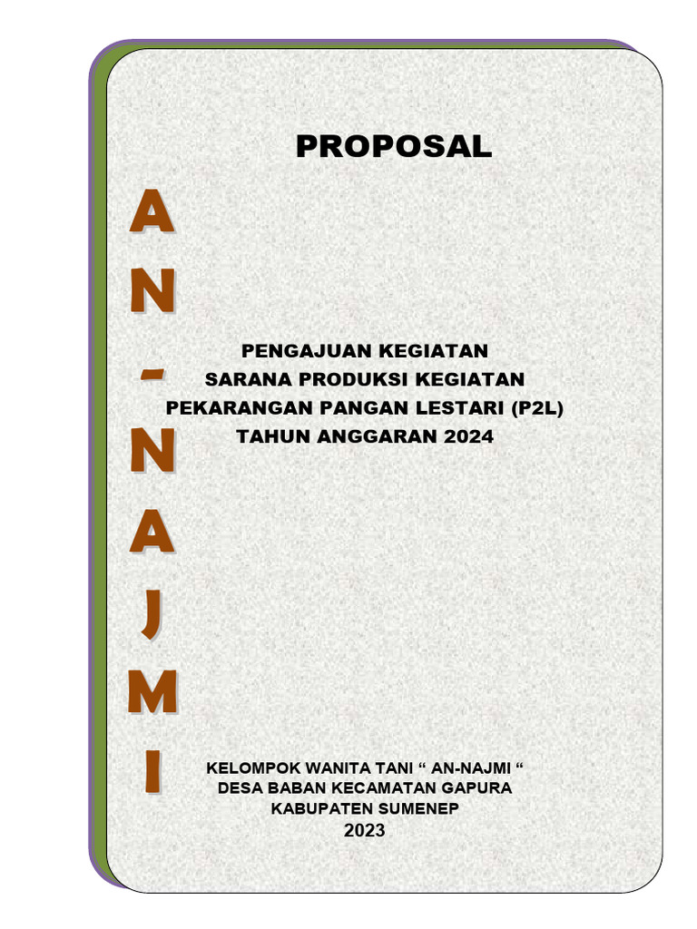 Proposal P2L Kelompok Tani An-Najmi | PDF