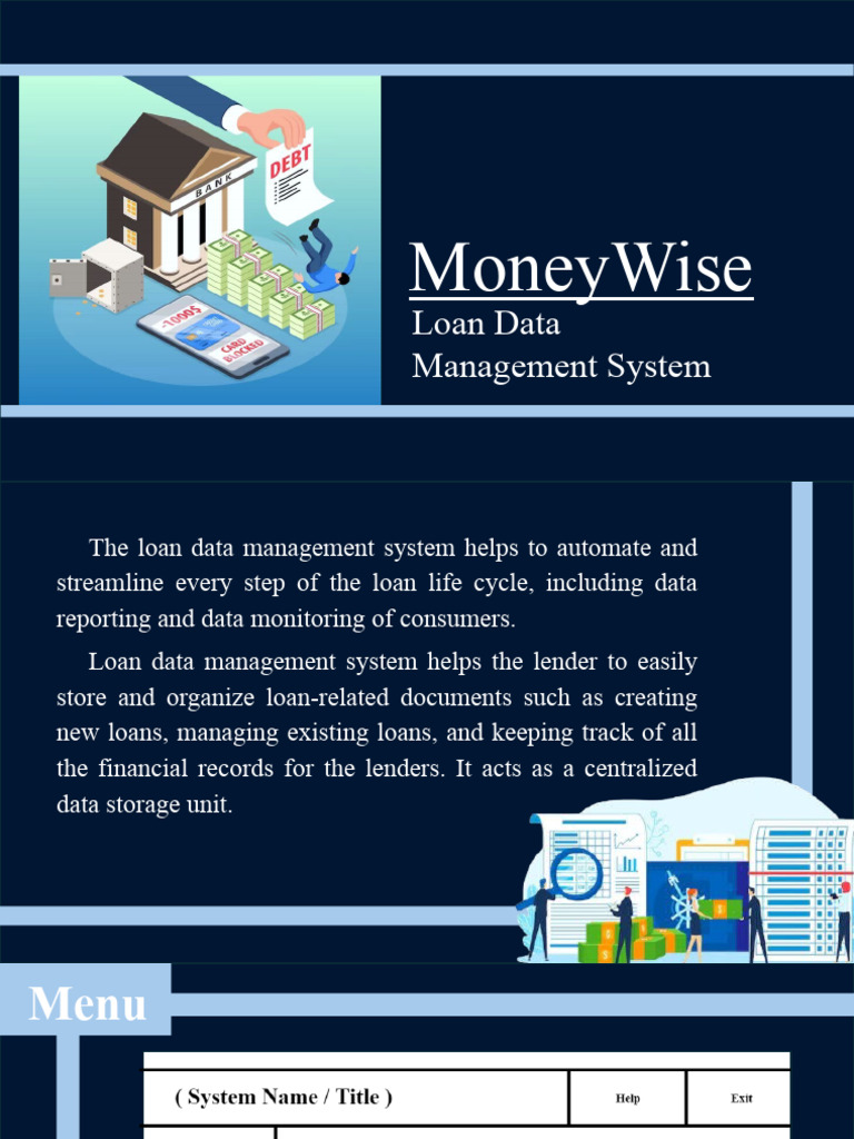 MoneyWise Loan Data Management System | PDF | Finance & Money Management