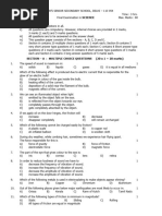 Class 4 Question Paper Science Set 1 | PDF | Water | Natural Environment