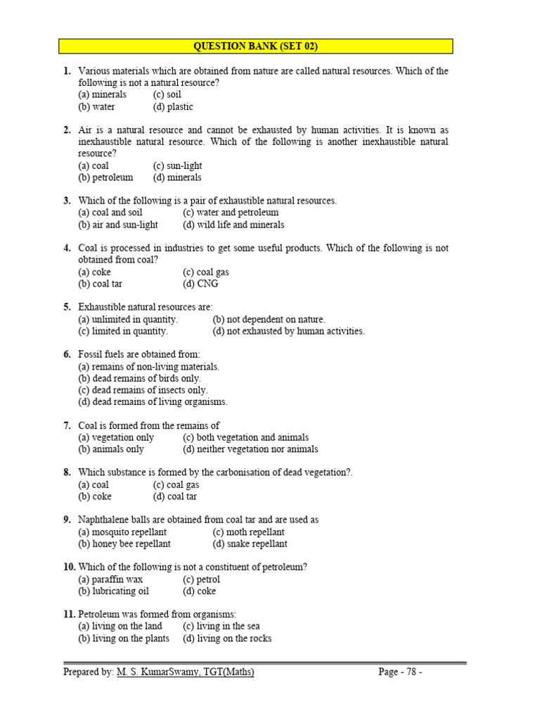 Science Class Viii Chapter 05 Study Material | PDF | Natural Gas ...