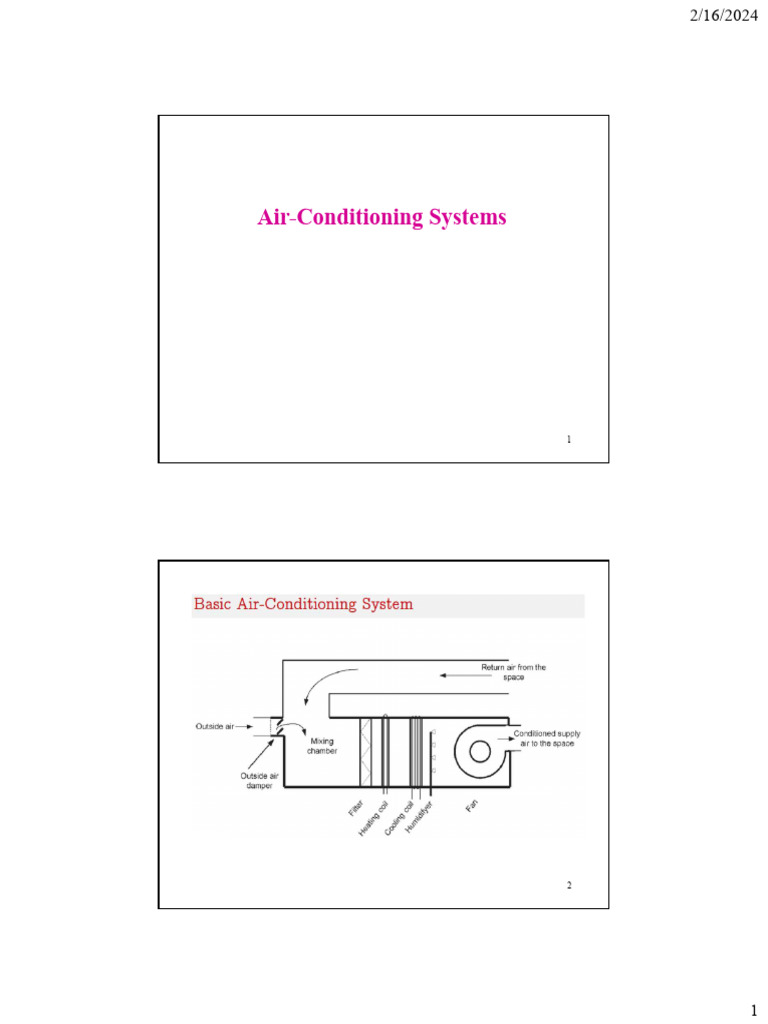 Lecture 3 2024 | PDF | Air Conditioning | Thermodynamics