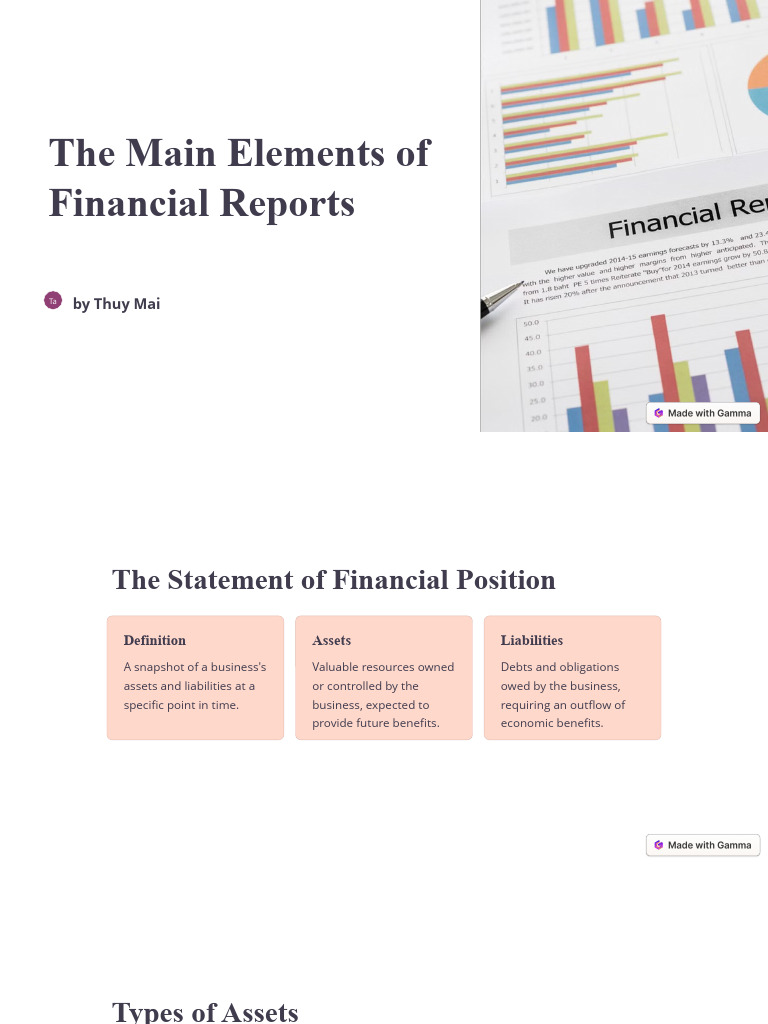 The Main Elements of Financial Reports | PDF | Expense | Revenue