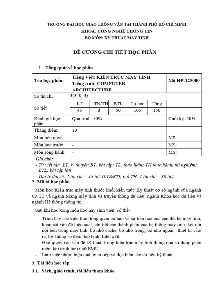 Kien Truc May Tinh KHOA23 | PDF