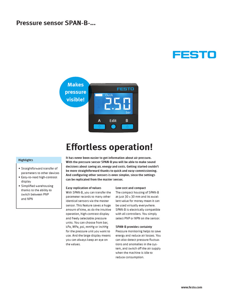 Festo SPAN-B PSI EN142493 202108 V01 | PDF | Bipolar Junction ...