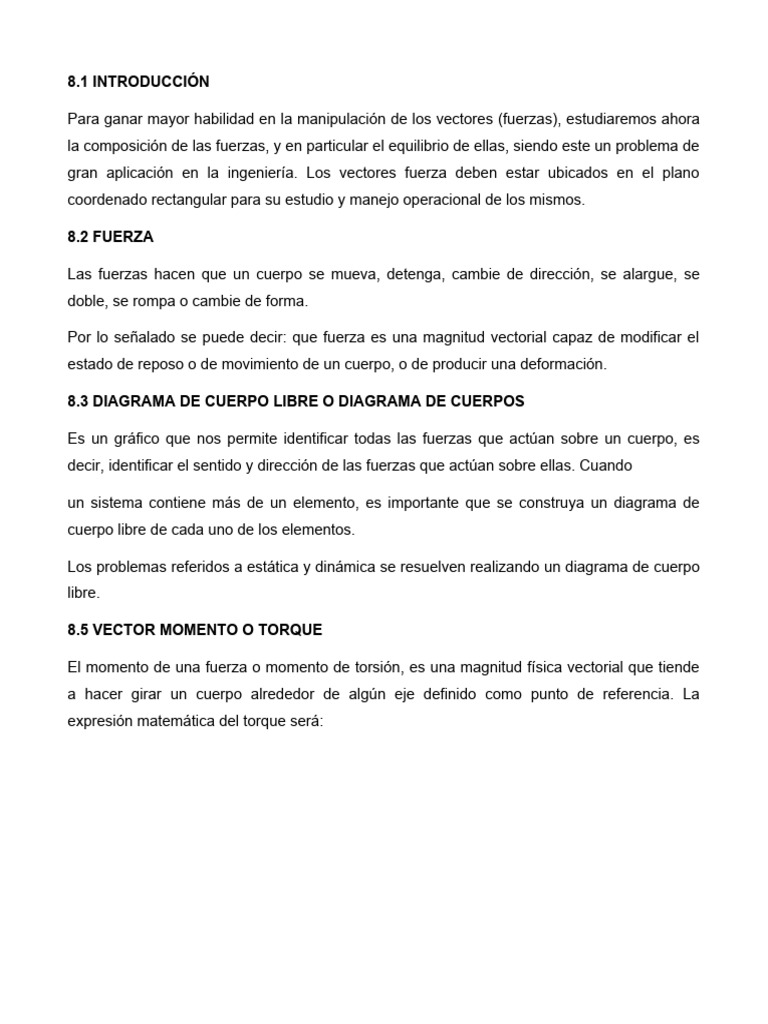 Practica N 8 | PDF | Fuerza | Esfuerzo de torsión
