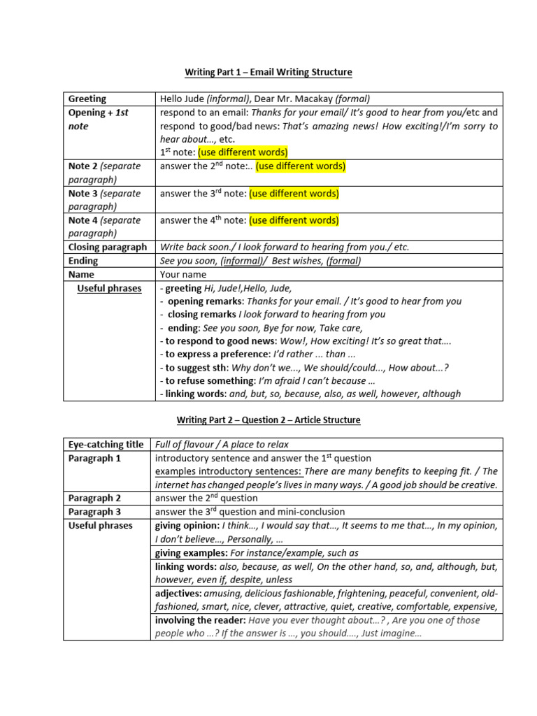 Email & Article Writing Guide | PDF | Adverb | Adjective