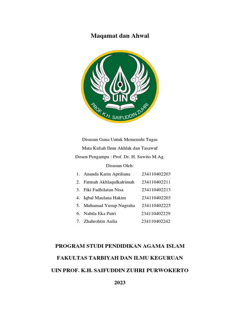 Maqamat Dan Ahwal-3 | PDF | Agama & Spiritualitas