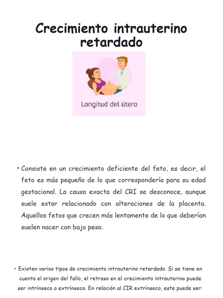 Crecimiento Intrauterino Retardado | PDF | El embarazo | Feto