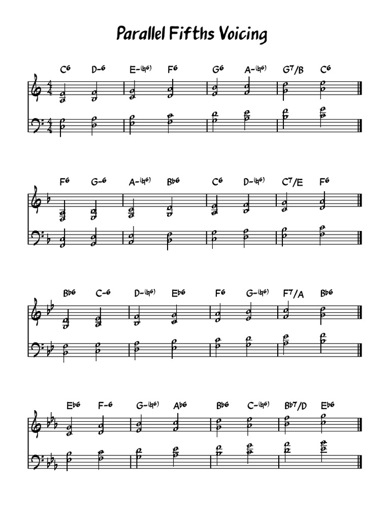 Parallel Fifths Voicing | PDF