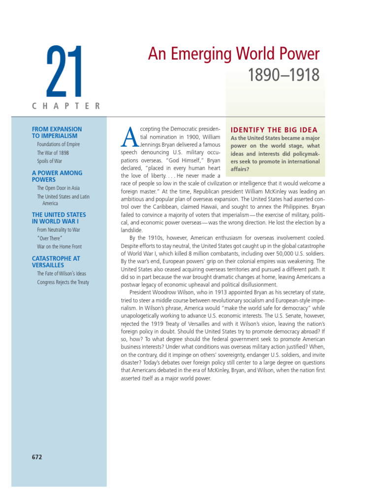 APUSH Textbook Chapter 21 | PDF | Imperialism | William Mc Kinley